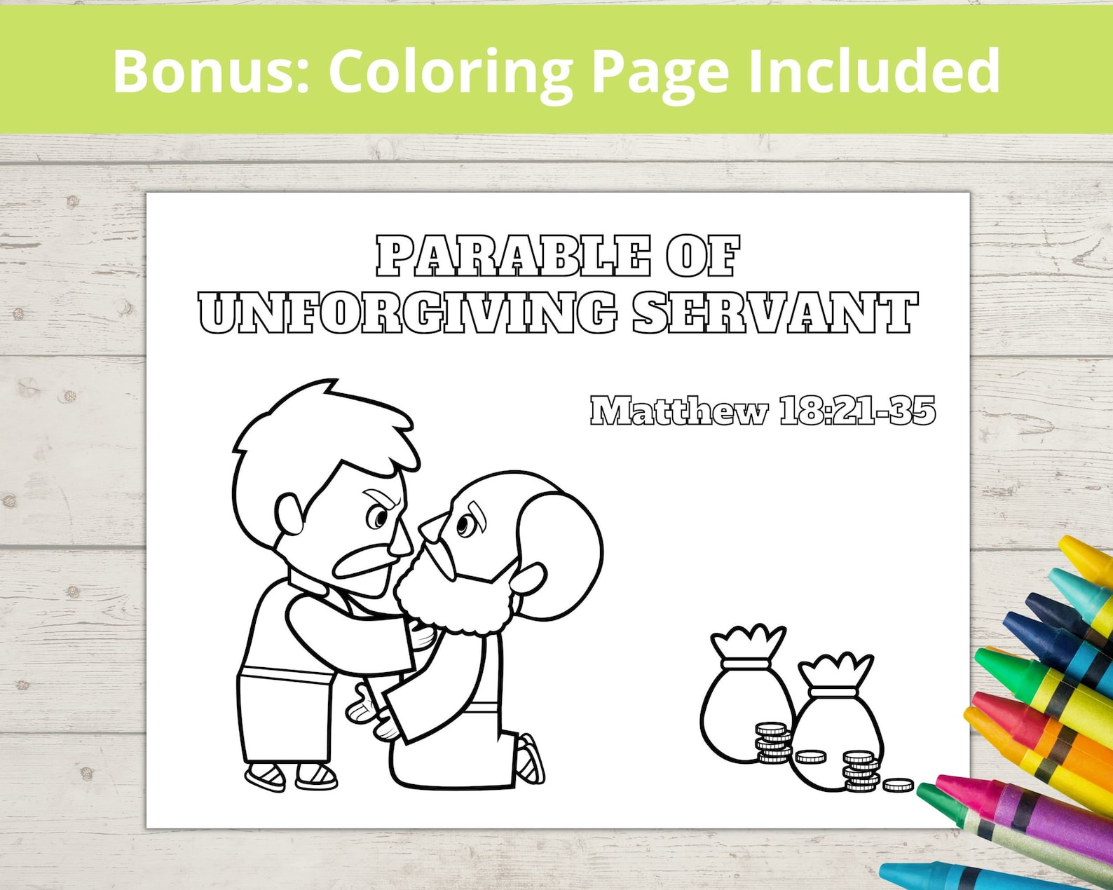 Parable of Unforgiving Servant, Preschool Bible, Homeschool Bible ...