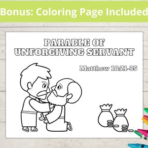 Parable of Unforgiving Servant, Preschool Bible, Homeschool Bible ...