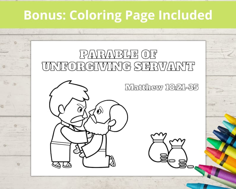 Parable of Unforgiving Servant, Preschool Bible, Homeschool Bible ...