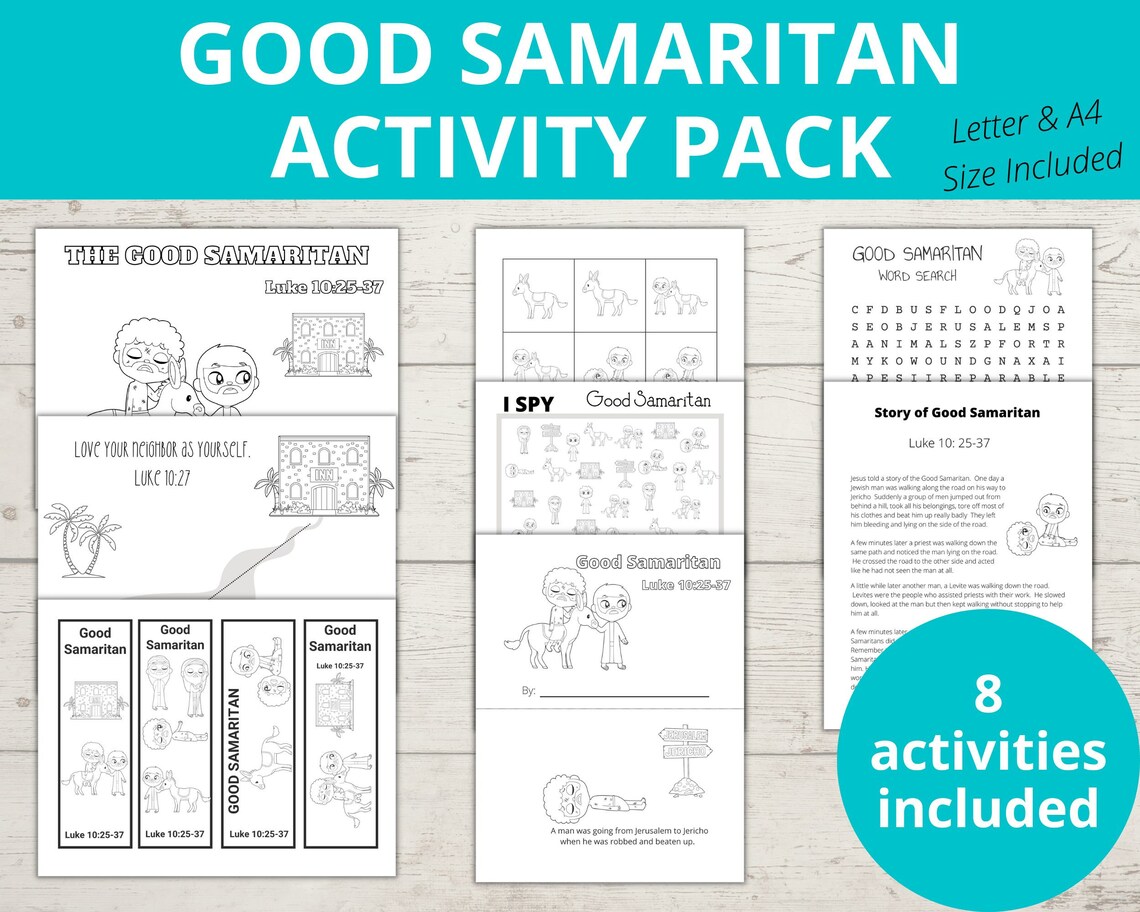 Good Samaritan Bible Story Activities Sunday School Craft - Etsy
