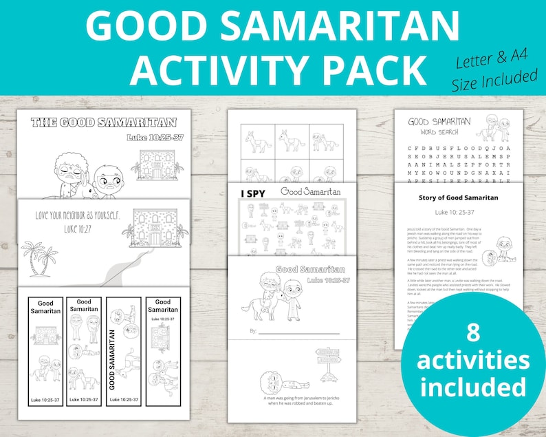 Good Samaritan Bible Story Activities Sunday School Craft - Etsy