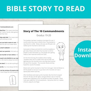 10 Commandments Bible Story Activities, Sunday School Craft, Activity ...