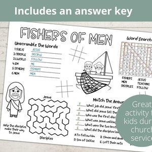 Fishers of Men Craft, Bible Activity, I Will Make You Fishers of Men ...