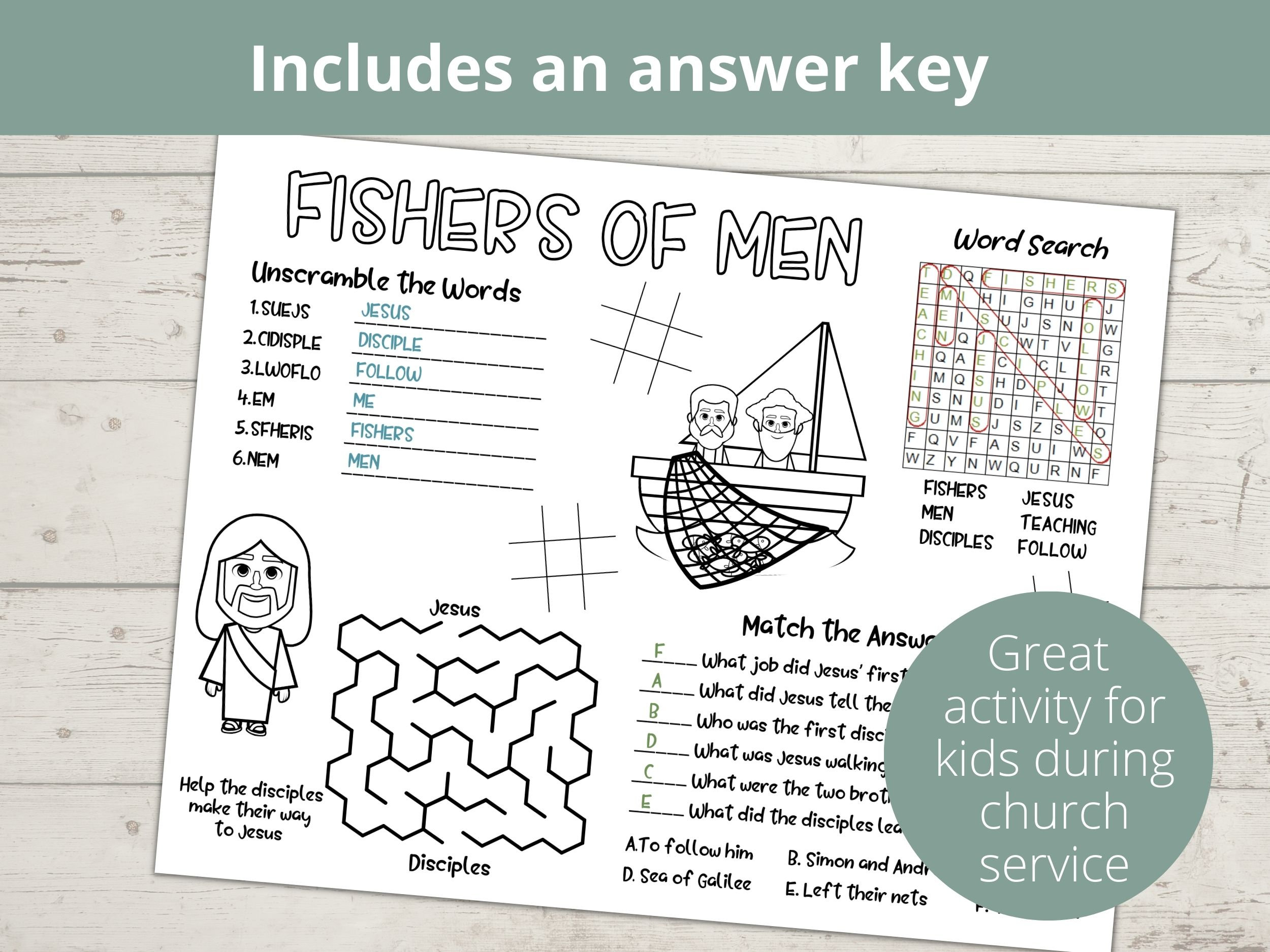 Fishers of Men Craft, Bible Activity, I Will Make You Fishers of Men ...