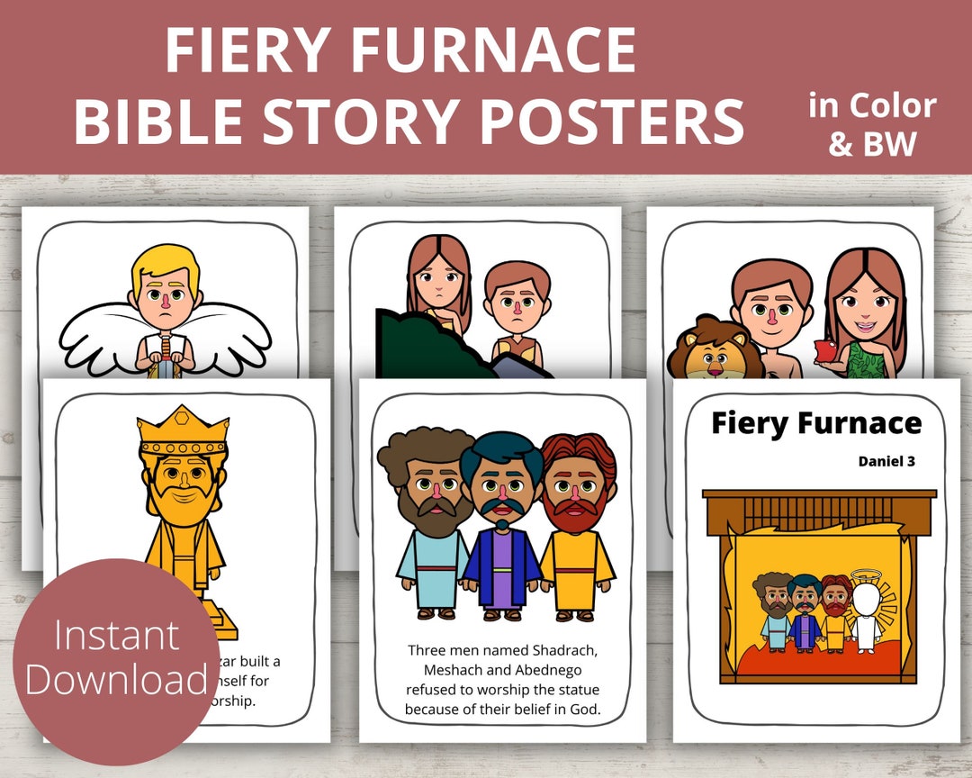 Fiery Furnace Shadrach Meshach and Abednego Craft Bible - Etsy