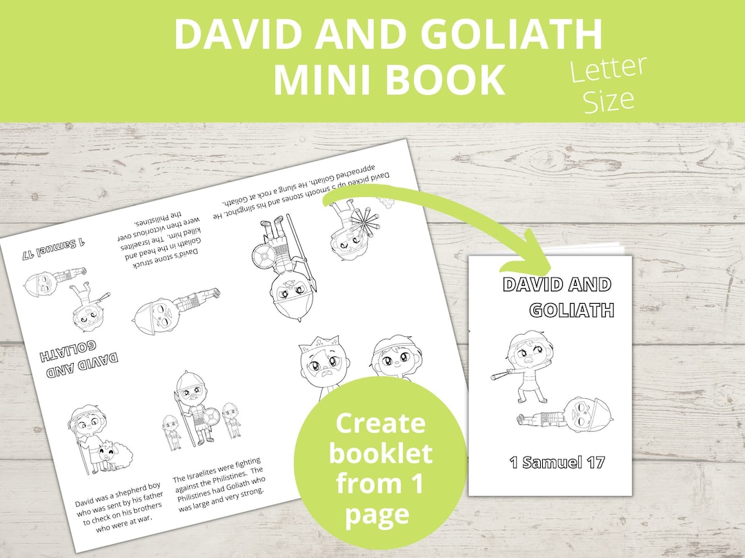 David and Goliath Sunday School Craft, Bible Story Activity, Old ...