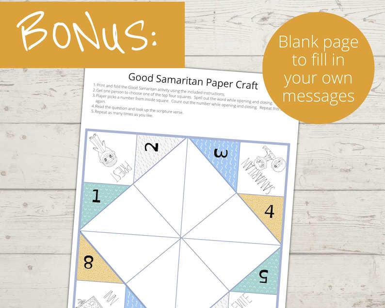 Good Samaritan Craft, Sunday School Crafts, Jesus Parable, Printable ...