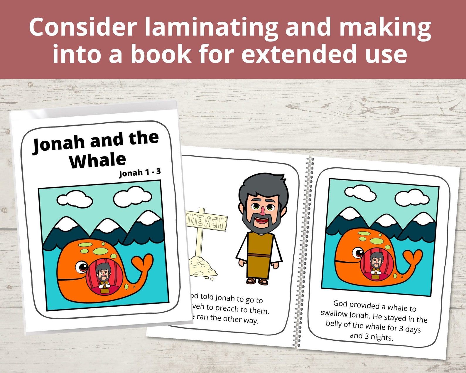 Jonah and the Whale, Bible Story, Church Bulletin Board, Jonah Bible ...