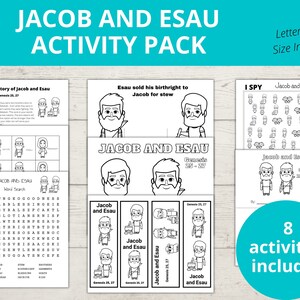 Jacob and Esau Bible Story for Kids Sunday School Activity - Etsy Canada