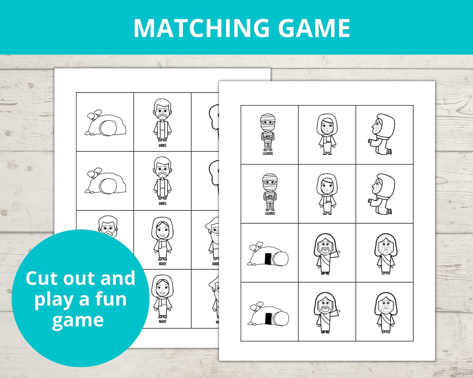 Jesus Raises Lazarus From the Dead Bible Story Activities, Sunday ...