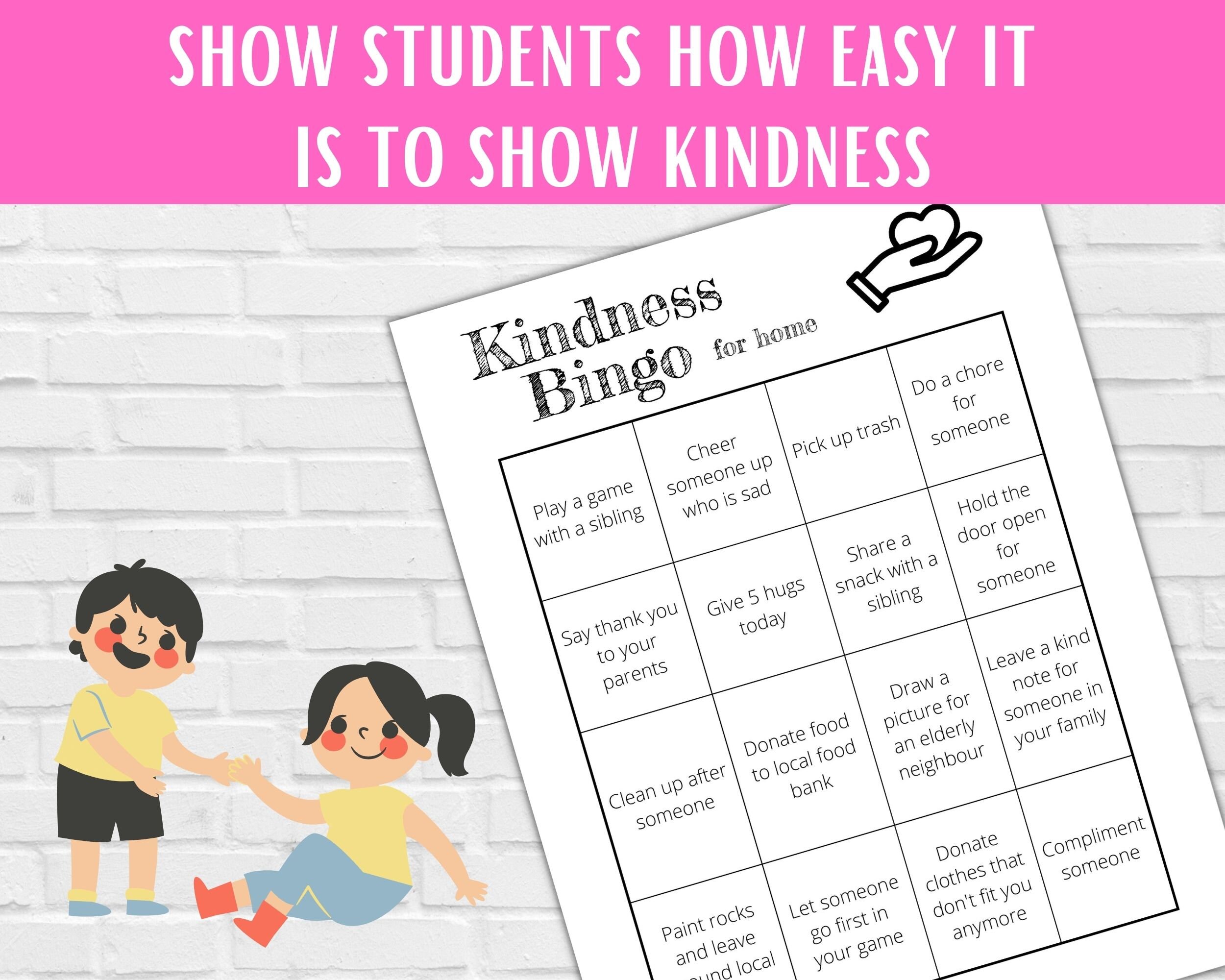Pink Shirt Day Activities, Kindness Bingo, Pink Shirt Bingo, Anti ...