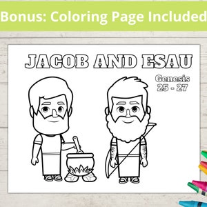 Jacob and Esau Bible Story for Kids Sunday School Crafts - Etsy Canada