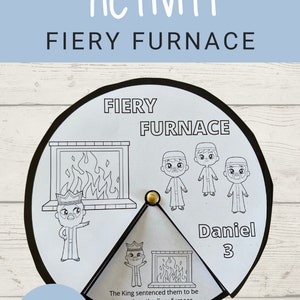 Fiery Furnace Sunday School Activity, Shadrach Meshach and Abednego ...