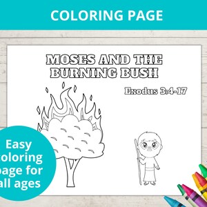Moses and the Burning Bush Bible Story Activities, Sunday School Craft ...