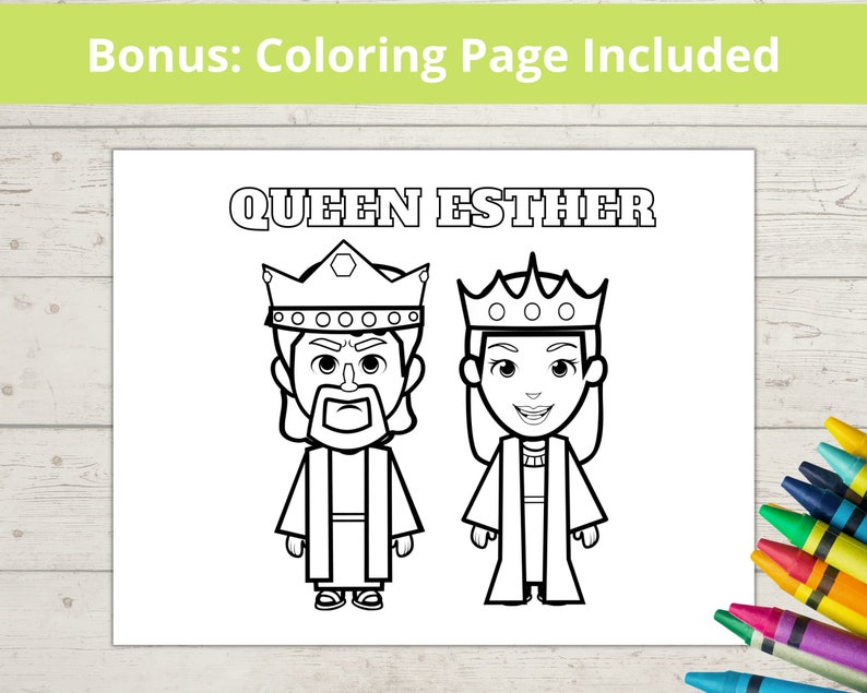 Queen Esther Craft, Bible Story for Kids, Esther 4 14, Esther Bible ...