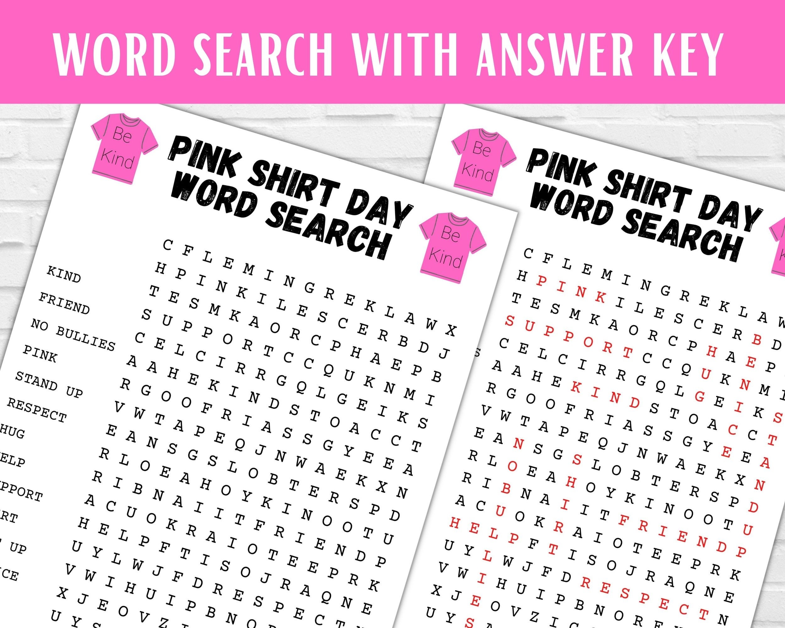 Pink Shirt Day, Anti Bullying, Antibullying Spirit Week, Classroom ...