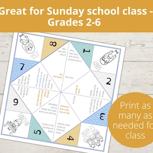 Mary and Martha, Fortune Teller, Cootie Catcher, Martha and Mary, Bible ...