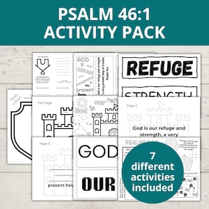 God is Our Refuge Crafts, Psalm 46:1, Sunday School Craft, Bible Story ...