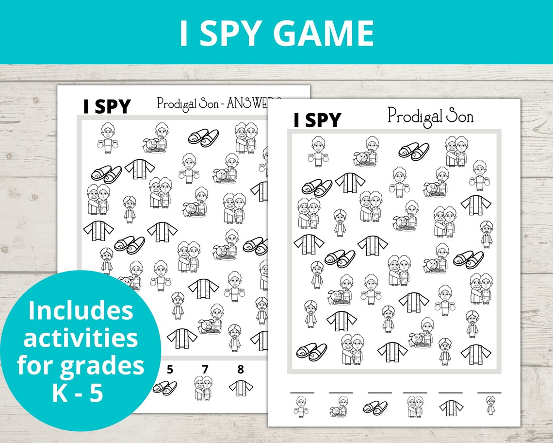 Prodigal Son Bible Story Activities Sunday School Craft - Etsy