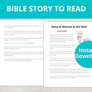 Woman at the Well, Samaritan Woman, Bible Story Crafts, Living Water ...