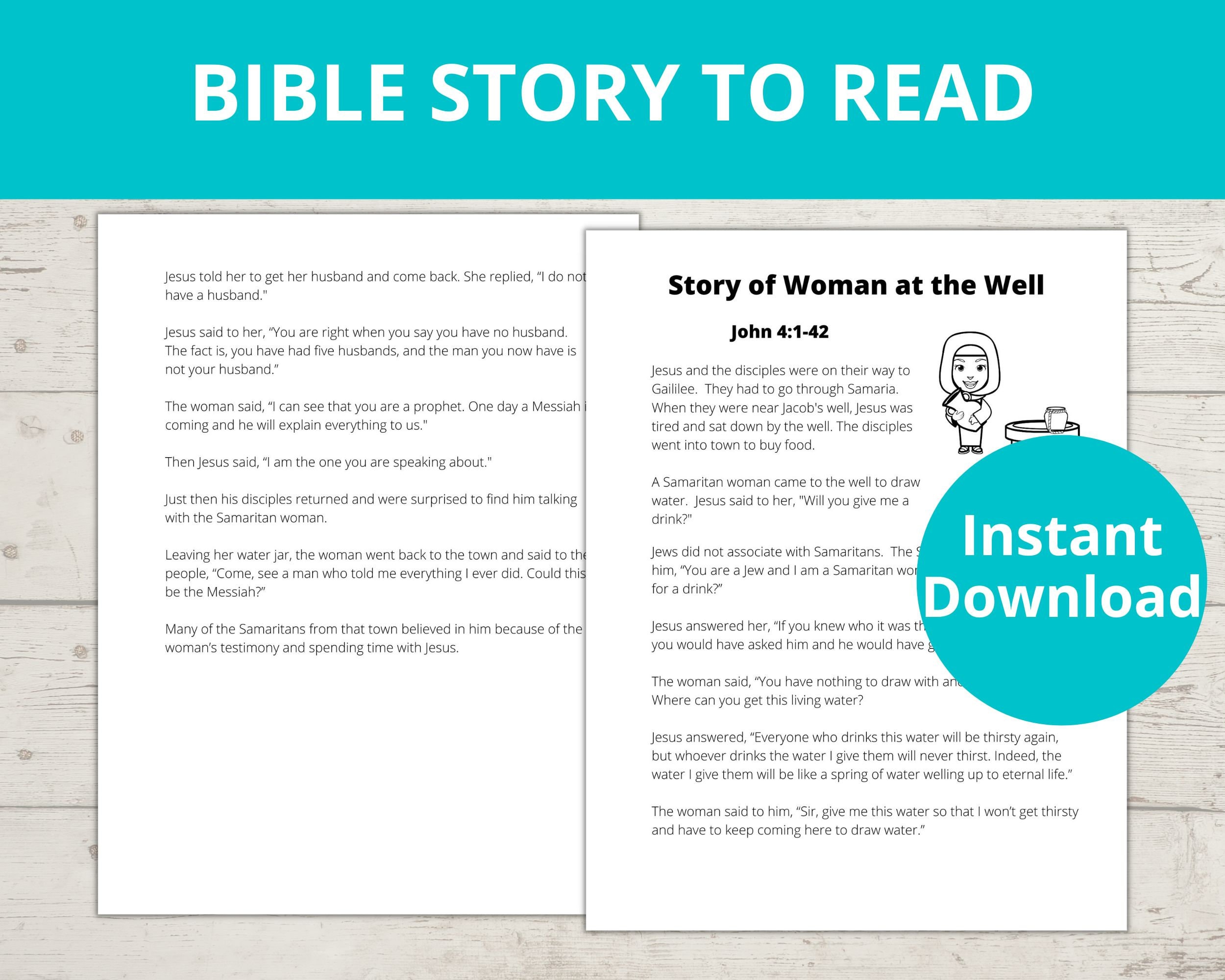 Woman at the Well, Samaritan Woman, Bible Story Crafts, Living Water ...