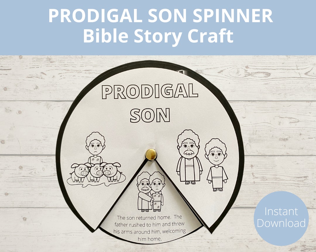 Prodigal Son Bible Story, Sunday School Craft, Parable of Prodigal Son ...