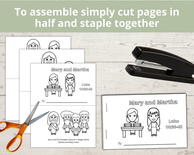 Mary and Martha, Martha and Mary Jesus, Preschool Bible Activities ...