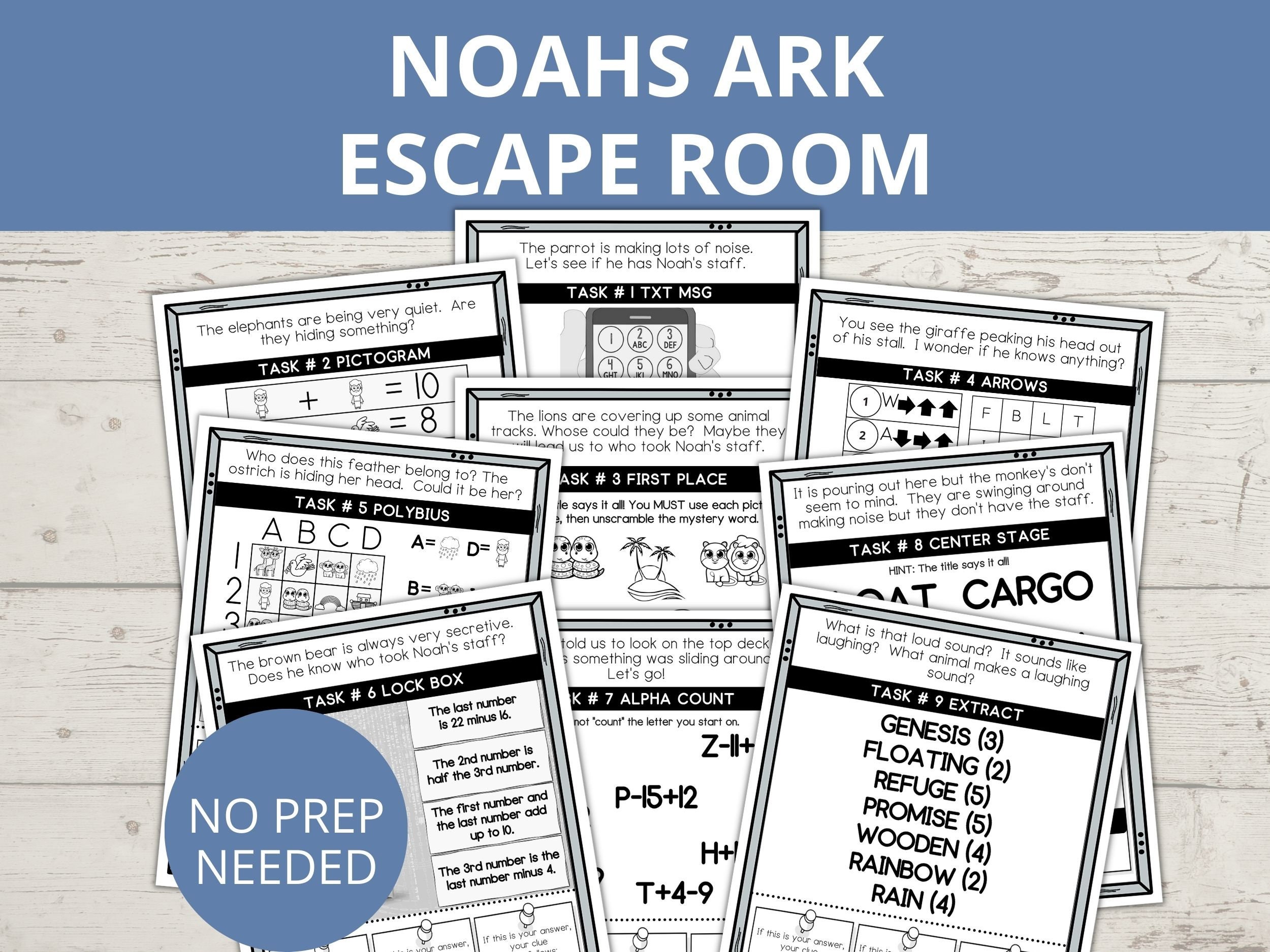 Bible Escape Room, Noahs Ark, Escape Room Kids, Sunday School ...