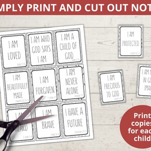 Christian Affirmations for Kids, Lunchbox Notes, Scripture Lunch Notes ...