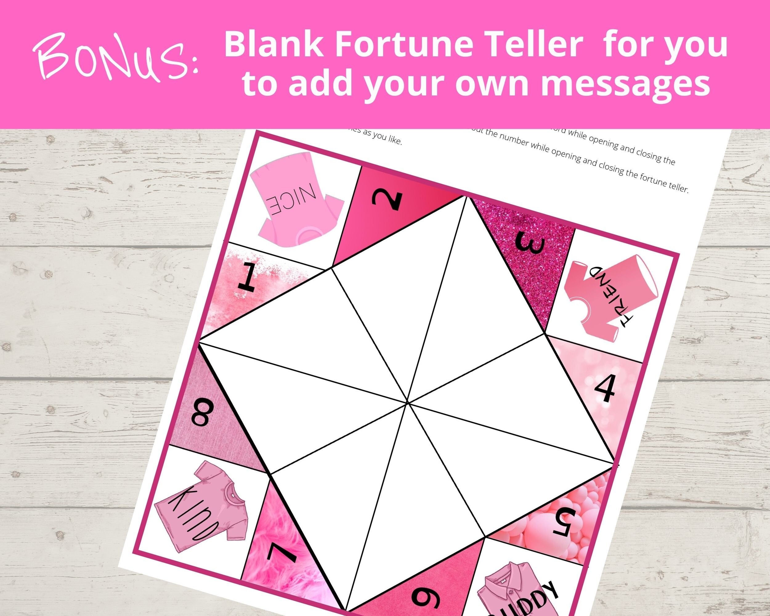 Pink Shirt Day, Kindness Cards, Fortune Teller, Anti Bullying, Cootie ...