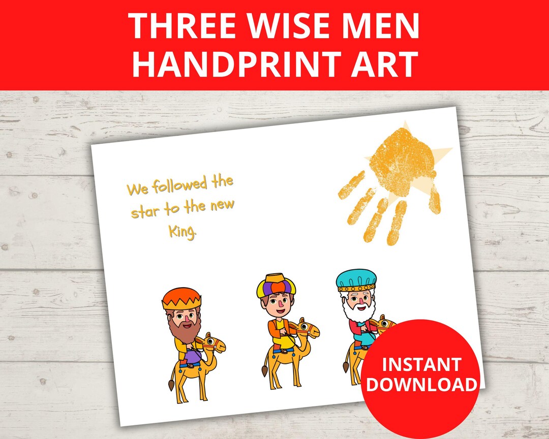 Three Wise Men, Nativity Handprint, Christmas Handprint Art, Christmas ...