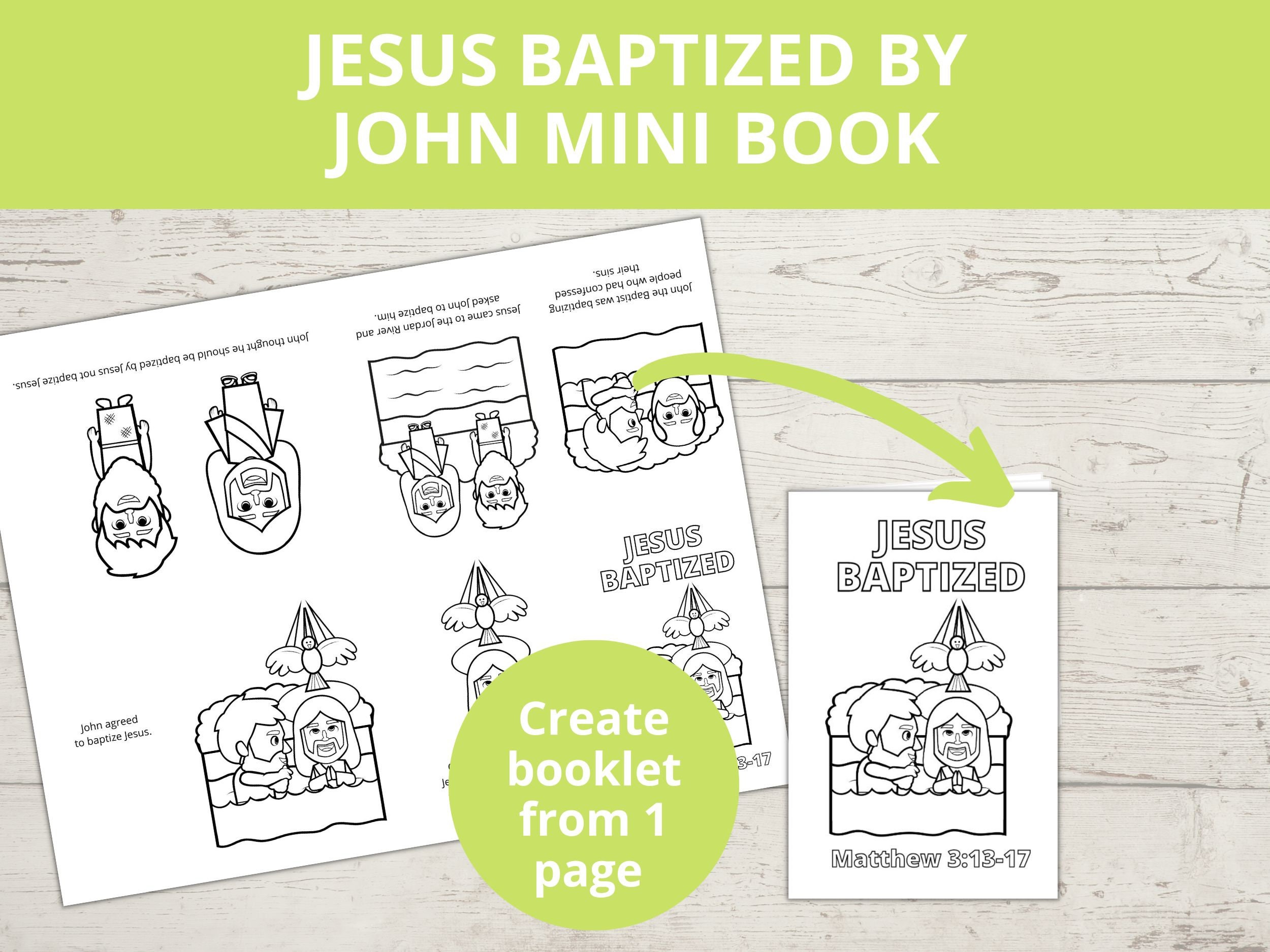 Jesus Baptism, John Baptist Jesus, Preschool Bible, Homeschool Bible ...