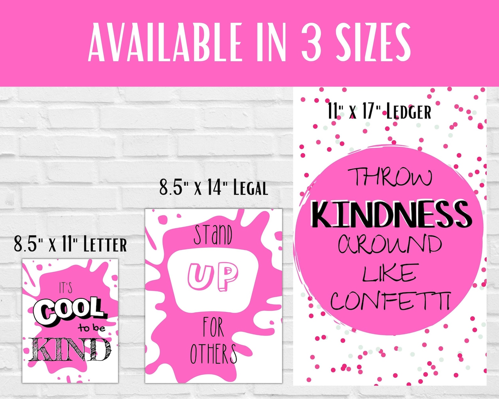 Pink Shirt Day, Kindness Poster, Classroom Decor Printable, Pink Shirt ...