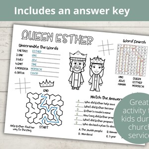 Queen Esther Craft, Esther Coloring Page, Bible Activity, Church Kids ...