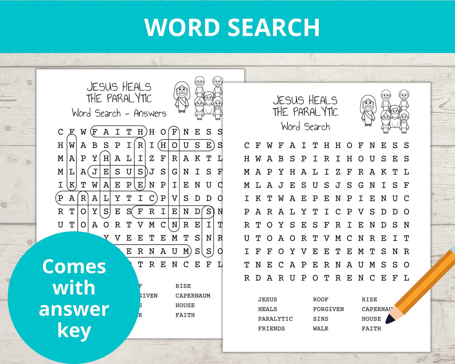 Jesus Heals a Paralyzed Man, Jesus Miracles Crafts, Sunday School ...