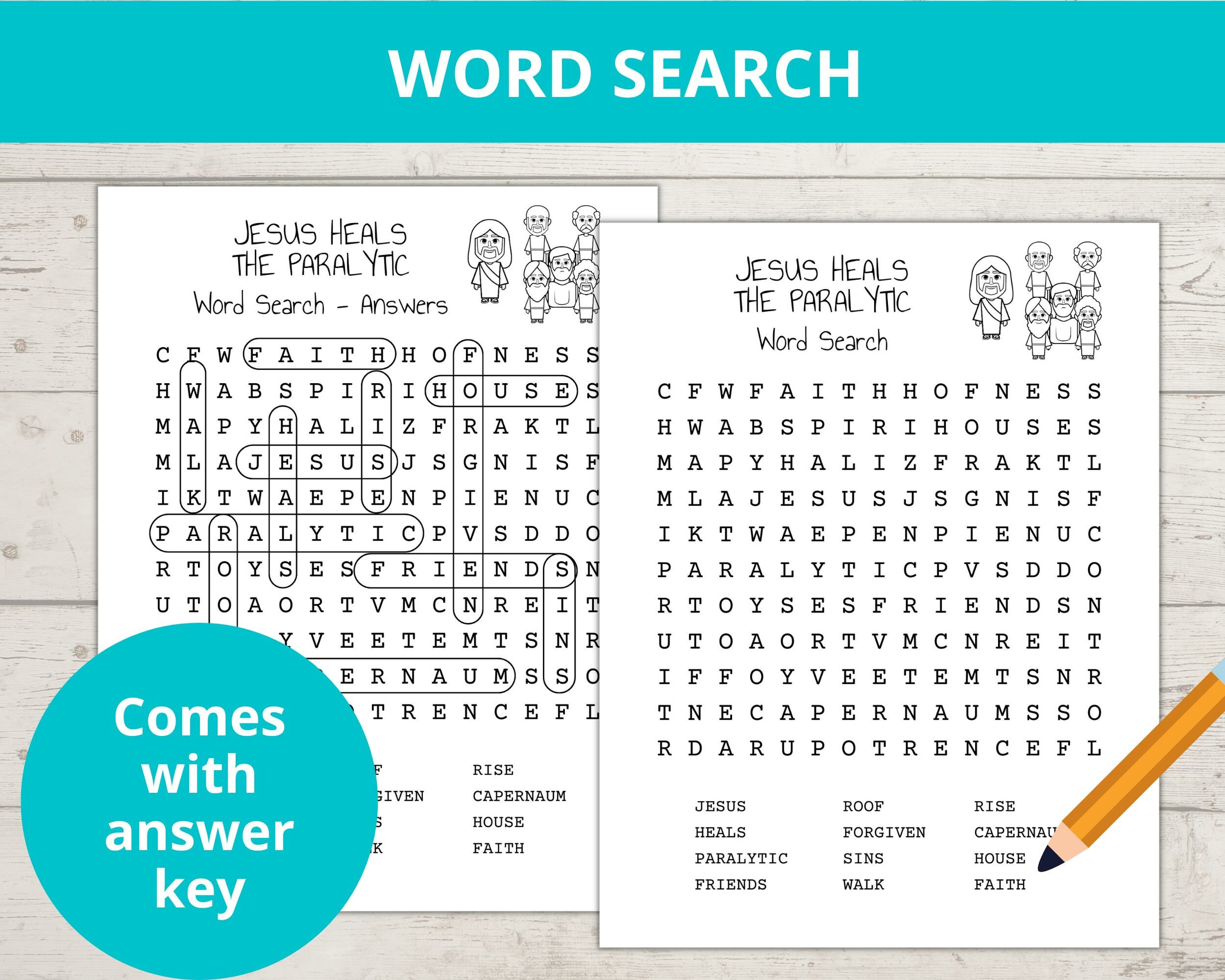 Jesus Heals a Paralyzed Man, Jesus Miracles Crafts, Sunday School ...