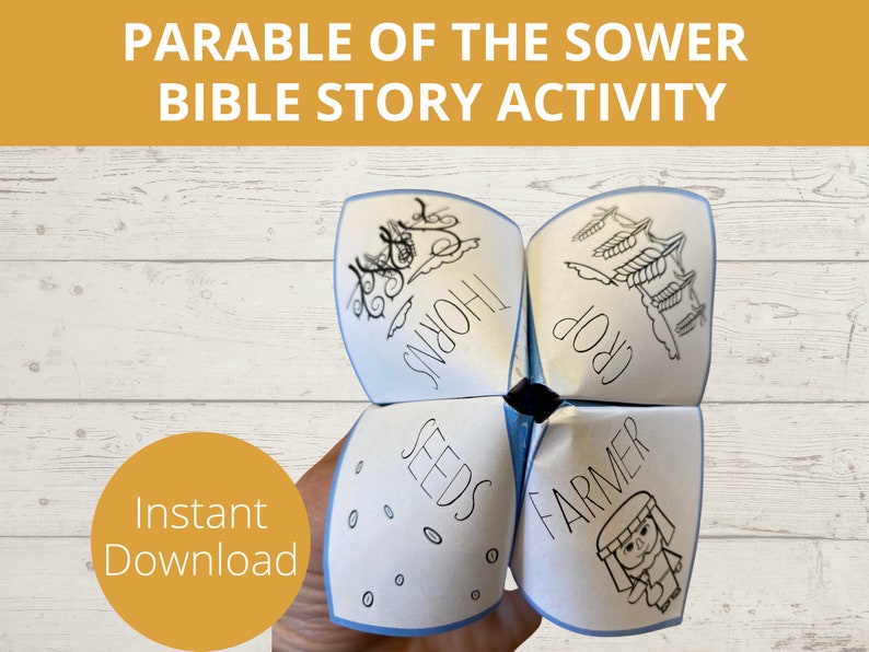 Parable of the Sower, Bible Story Activity, Sunday School Craft ...