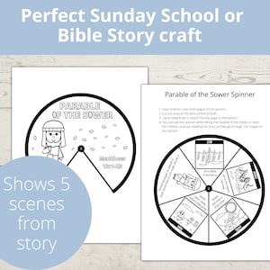 Parable of the Sower, Jesus Teaching, Bible Story Activity, Sunday ...
