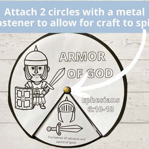 Armor of God Craft, Bible Story Printable, Ephesians 6, Homeschool ...