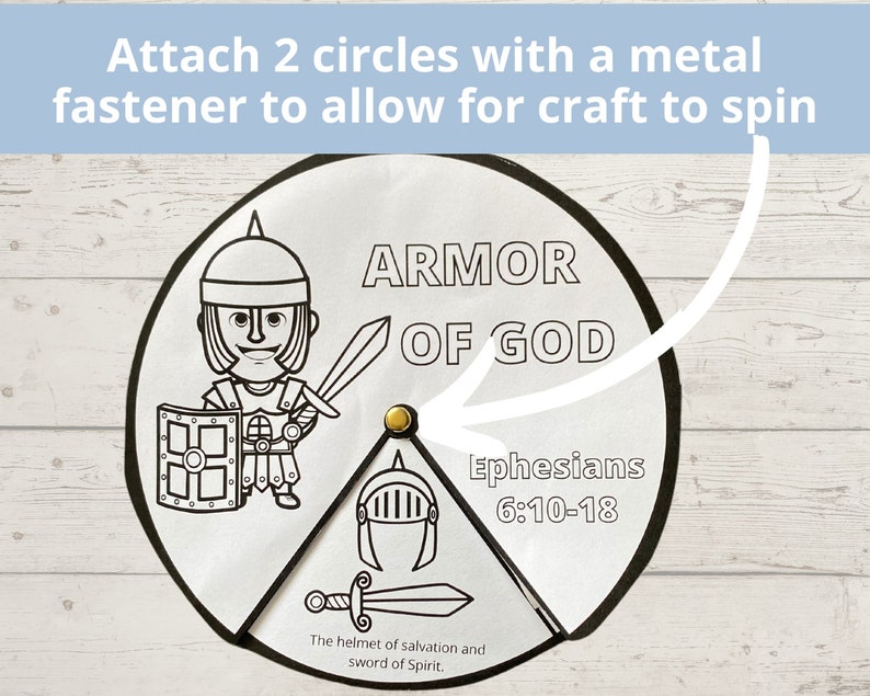 Armor of God Craft, Bible Story Printable, Ephesians 6, Homeschool ...