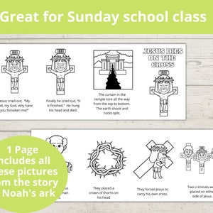 Jesus Dies on Cross, Holy Week Craft, Sunday School Activity, Bible ...