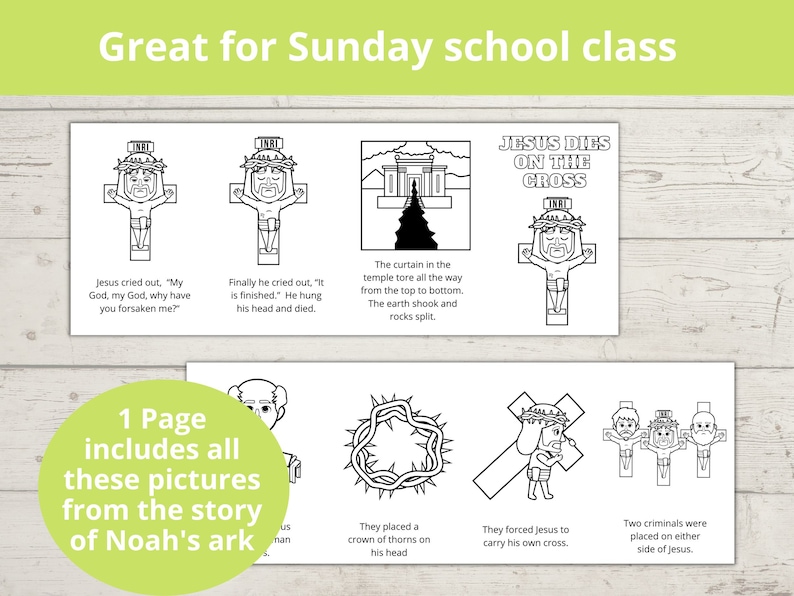 Jesus Dies on Cross, Holy Week Craft, Sunday School Activity, Bible ...