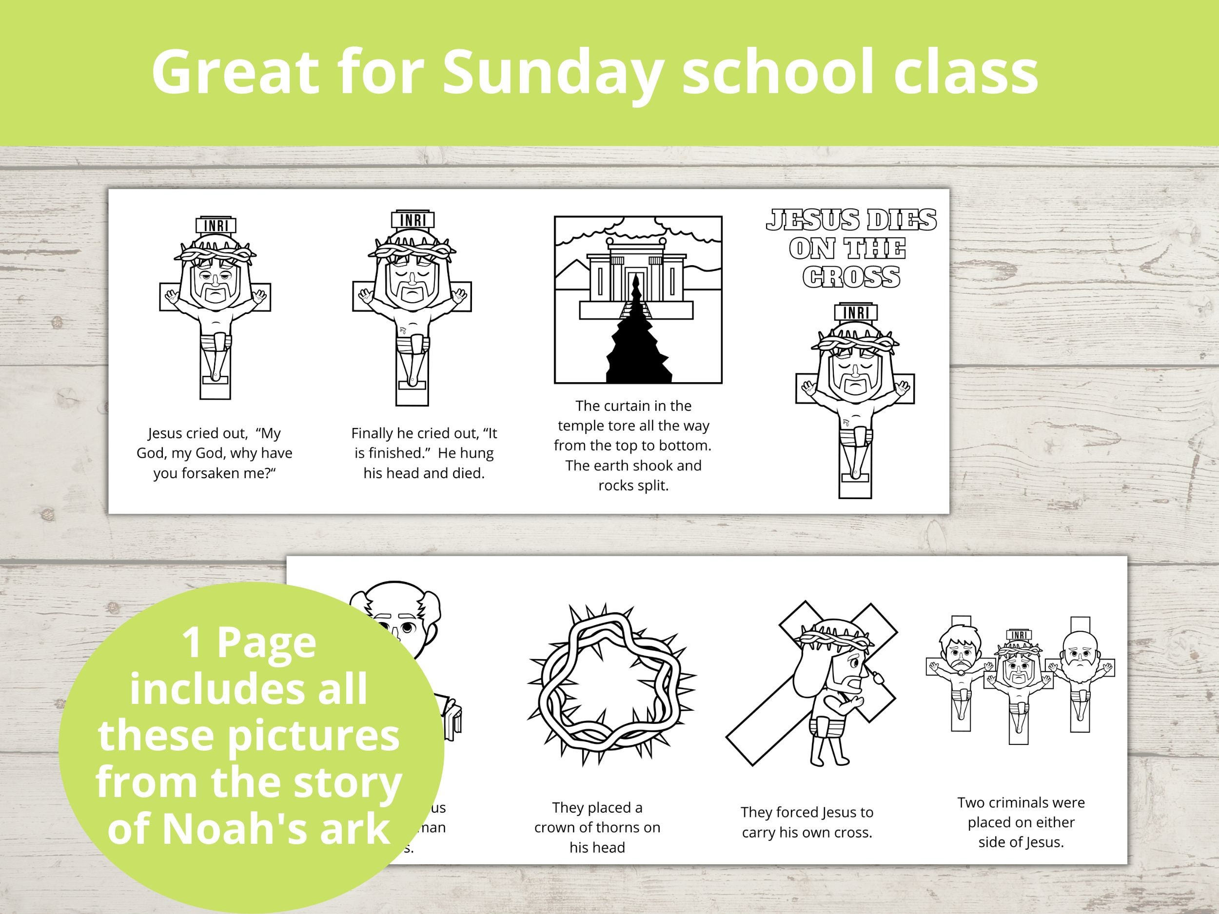 Jesus Dies on Cross, Holy Week Craft, Sunday School Activity, Bible ...