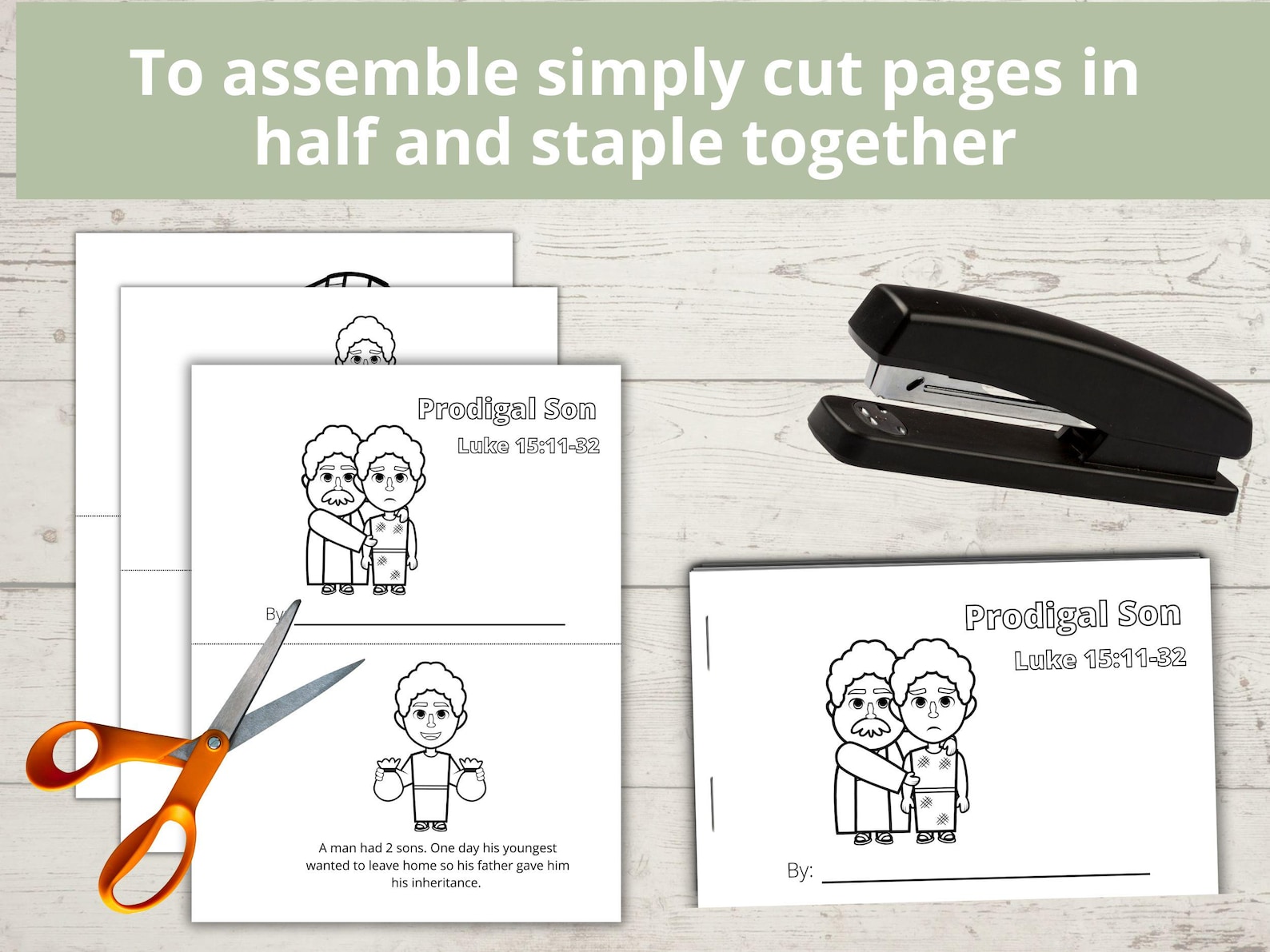 Prodigal Son Craft, Parables of Jesus Printable, Prodigal Son Parable ...