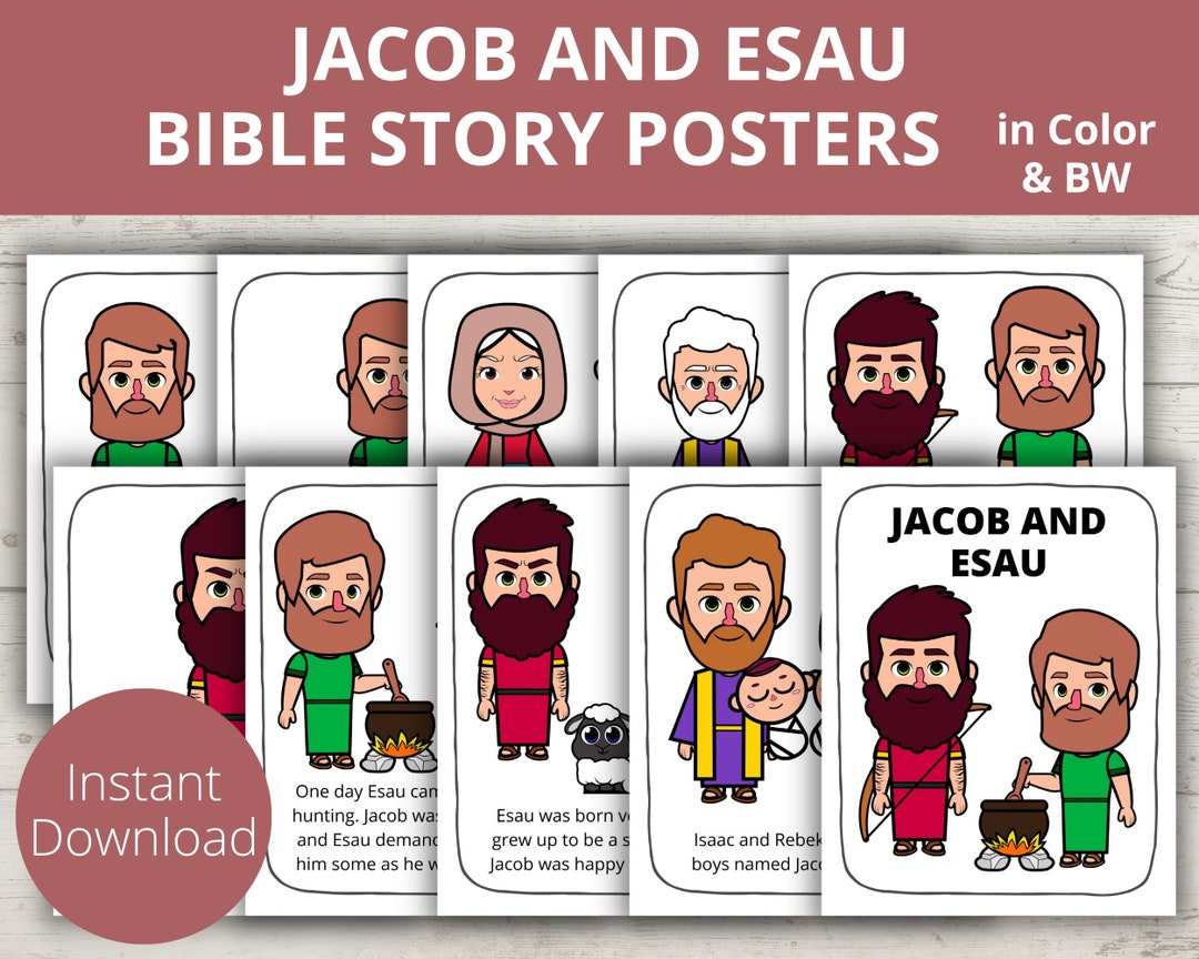 Jacob and Esau Bible Crafts for Kids Church Bulletin Board - Etsy UK