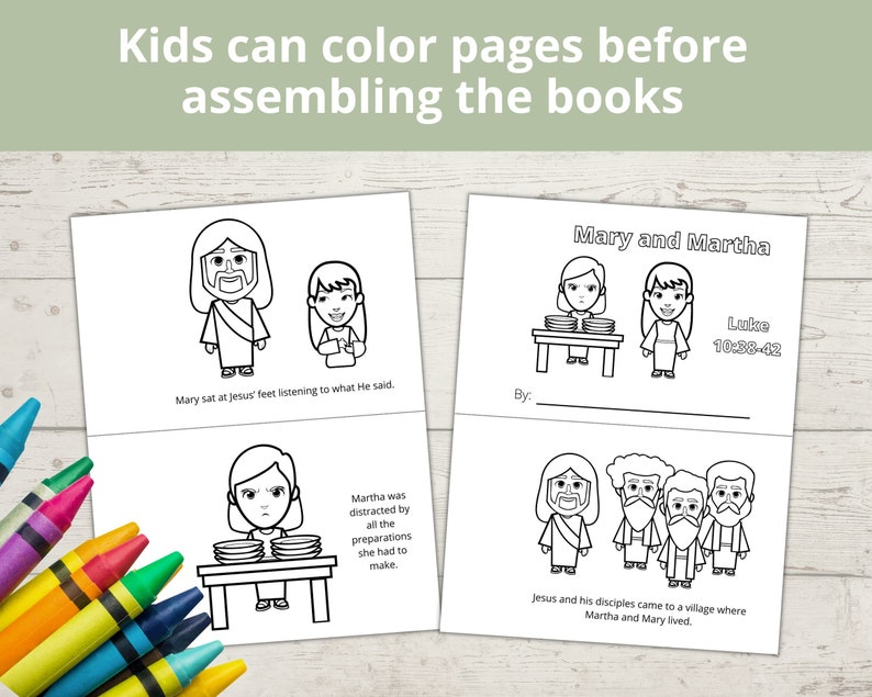 Mary and Martha, Martha and Mary Jesus, Preschool Bible Activities ...