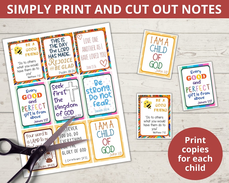 Christian Lunchbox Notes, Scripture Lunch Notes, Scripture Lunch Box ...