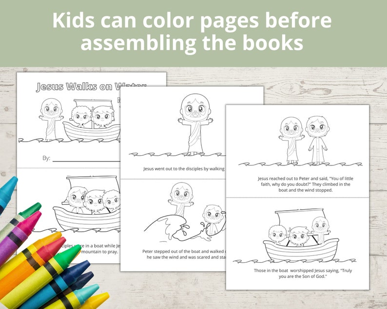 Jesus Walks on Water Craft, Sunday School Crafts, Miracles of Jesus for ...