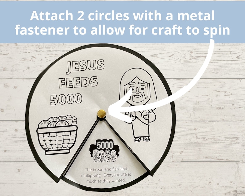 Jesus Feeds 5000 Craft, Loaves and Fishes, Bible Activities for Kids ...