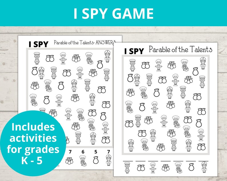Parable of the Talents, Parables of Jesus, Bible Story Crafts, Sunday ...
